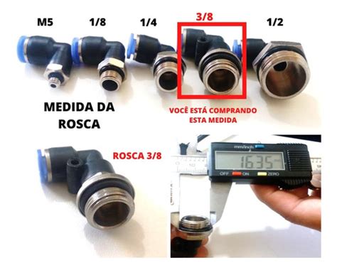 Kit Conex O Cotovelo Pneum Tico Rosca X Tubo Mm Bsp