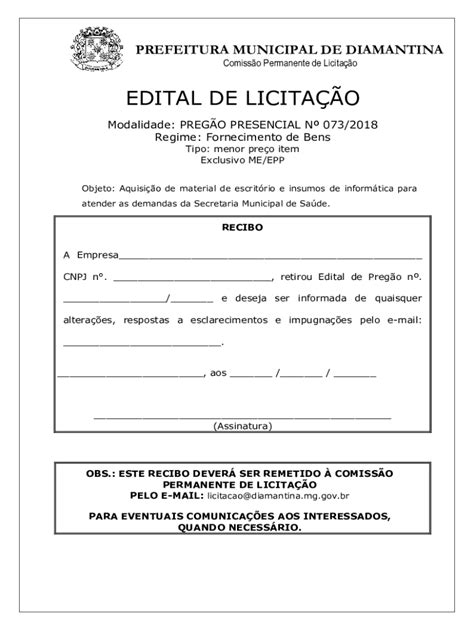 Preenchível Disponível Objeto Aquisio de material de escritrio e