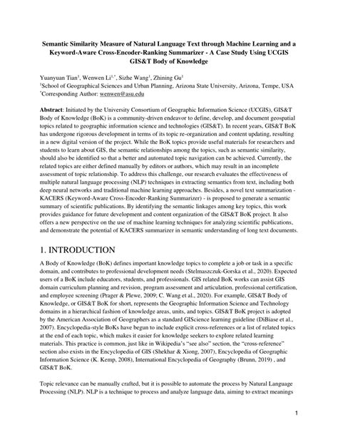 pdf semantic similarity measure of natural language text through machine learning and a