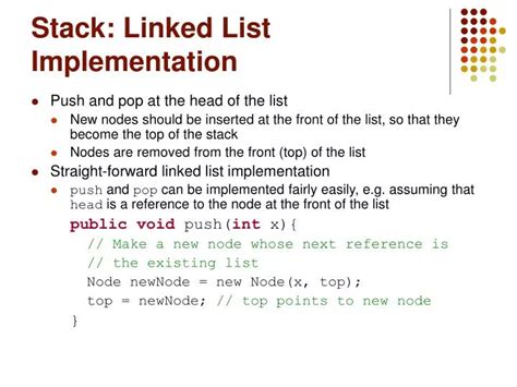 Ppt Stack Linked List Implementation Powerpoint Presentation Free