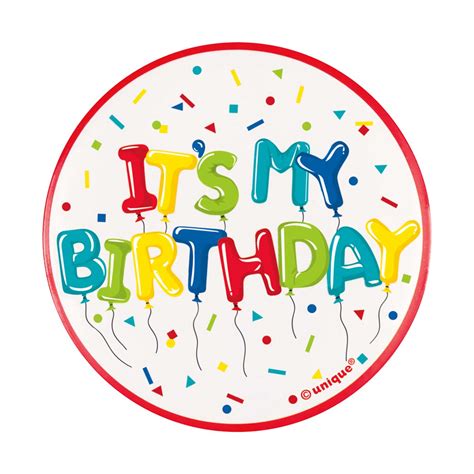 Party Colorful Balloon Birthday Badge