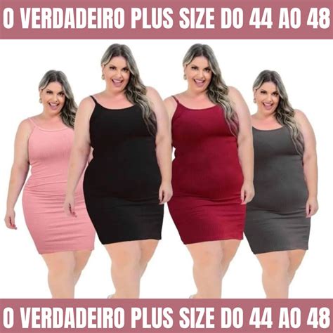 Vestido Feminino Curto Plus Canelado Tamanhos A Alcinha