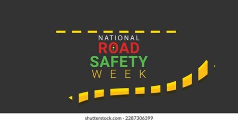 National Road Safety Week Template Background Stock Vector Royalty