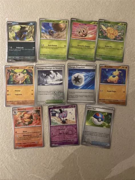 LOT DE 21 Cartes Pokémon Évolutions à Paldea EV02 reverse Holo NEUF