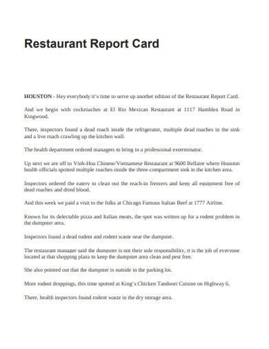 21 Restaurant Report Templates In Google Docs Word Pages PDF