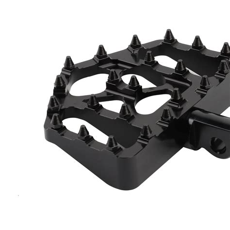 Snapklik Wide Foot Pegs Mx Floorboards Chopper Bobber Style Black