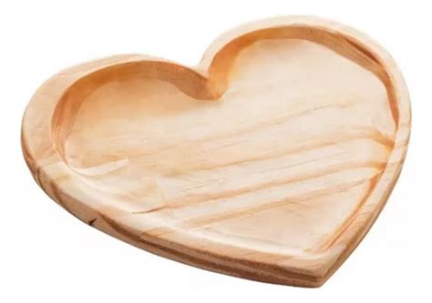 Bandeja De Madera Para Aperitivos Pinus Heart Cm Woodart