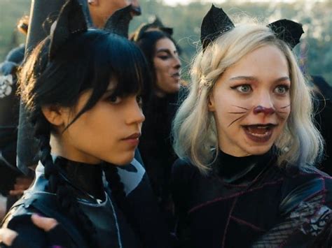 Wenclair Wednesday And Enid Jenna Ortega As Wednesday Addams Emma Myers As Enid Sinclair