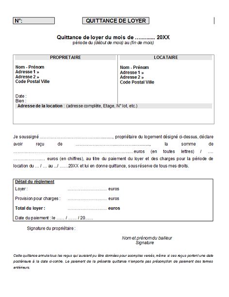 Sparkle Pay Off Interpreter Quittance De Loyer A Imprimer Gratuitement