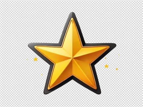 Estrela Amarela Png Transparente PSD Premium