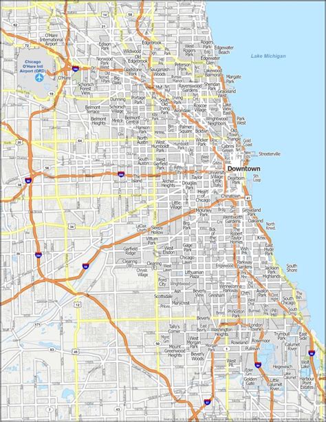 Chicago Neighborhood Map GIS Geography