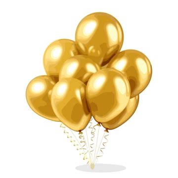 Celebration Balloons PNG Transparent Golden Birthday 52 OFF