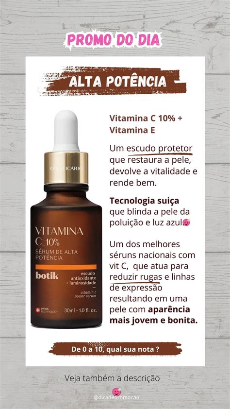 Sérum de Alta potência Vitamina C 10 Botik em 2024 Sérum Produtos