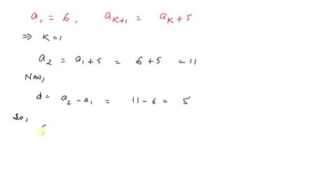 SOLVED Write The First Five Terms Of The Arithmetic Sequence Find The