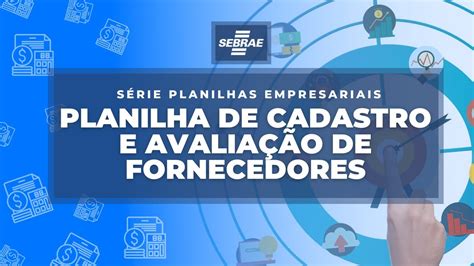 Planilha de Cadastro e Avaliação de Fornecedores YouTube
