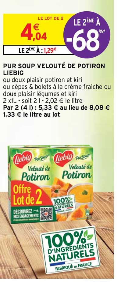 Promo Pur Soup Velouté De Potiron Liebig chez Intermarché iCatalogue fr