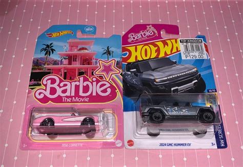 BARBIE HOT WHEELS SET 1956 CORVETTE PREMIUM 2024 GMC HUMMER EV On