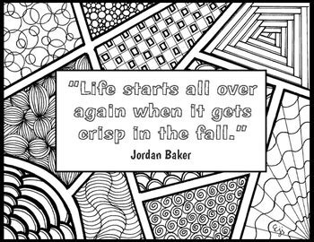 THE GREAT GATSBY By F Scott Fitzgerald 3 Quotes On Zentangles To Color