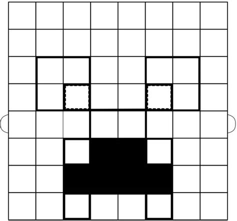 Coloriage Masque Creeper Minecraft dessin gratuit à imprimer