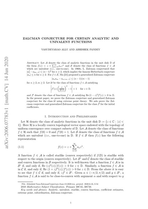 pdf zalcman conjecture for certain analytic and univalent functions