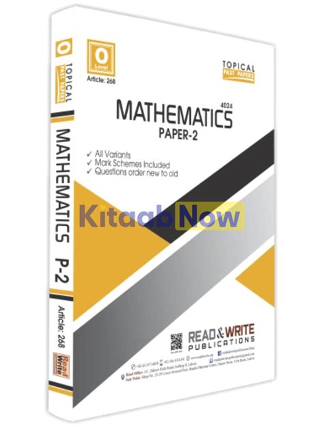 Mathematics O Level Paper Topical Past Papers Kitaabnow
