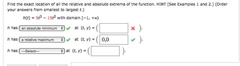 solved find the exact location of all the relative and