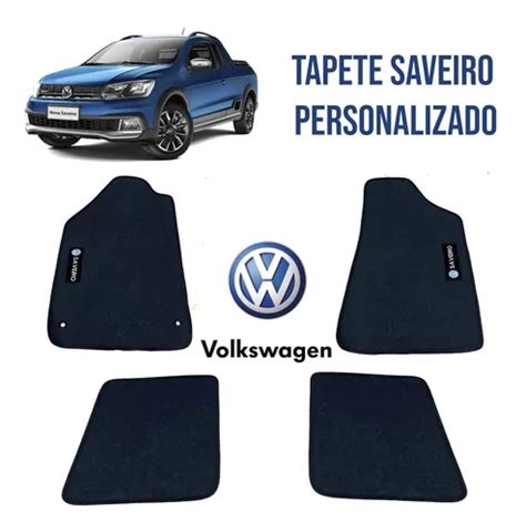 Tapete Carro Saveiro Pvc Emborrachado Personalizado Bordado