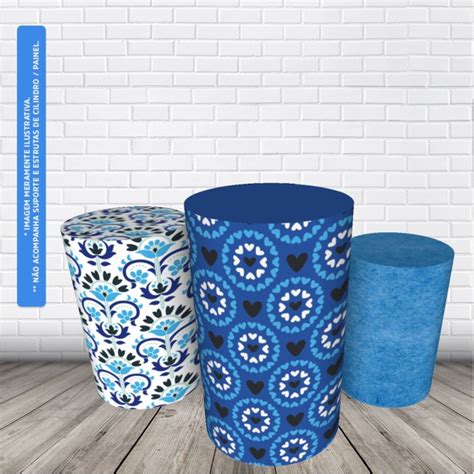 Trio Capas De Cilindro Veste Fácil C Elástico Olho Grego Fadrix