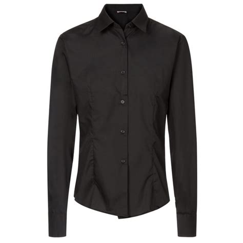 Blusa Entallada Negra Manga Larga Artel Uniformes