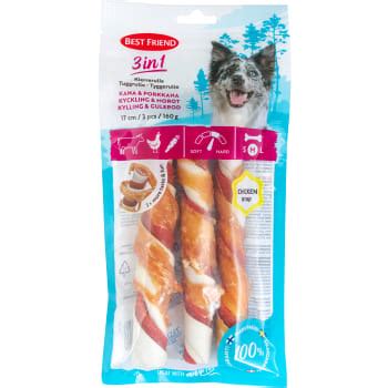 Hundtugg 3in1 Tuggben Kyckl Morot 3st 160g Best Friend Handla Mat