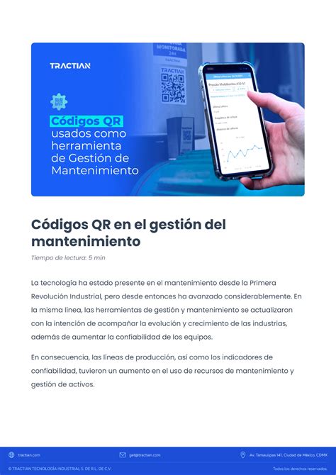 Códigos QR en el gestión del mantenimiento Programación avanzada