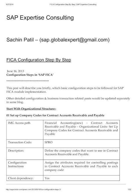 PDF SAP FICA Configuration Step By Step DOKUMEN TIPS