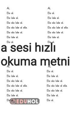 A Sesi Hızlı Okuma Metni Eduhol Etkinlik İndir Oyun Oyna Test Çöz