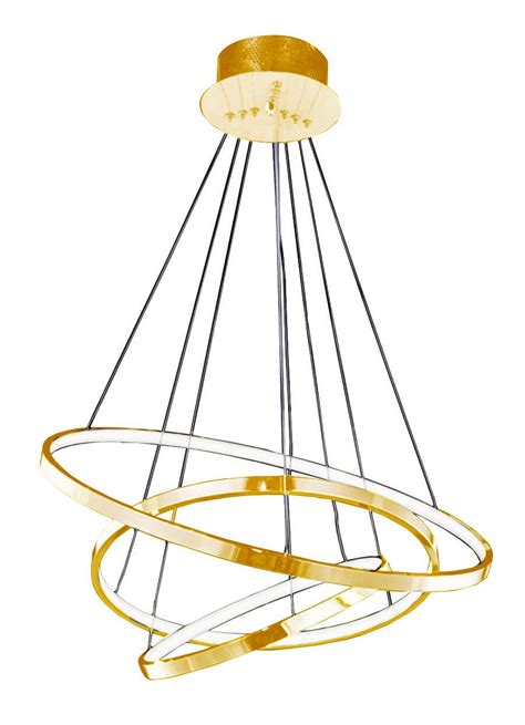 Nowoczesna Lampa Wisząca Wheel Led 80W Metalowa Złota AZzardo Sklep