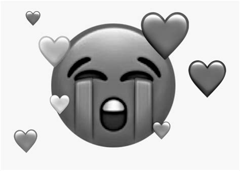Sad Emoji Black And White Hearts Broken Cry Sad Heart Broken