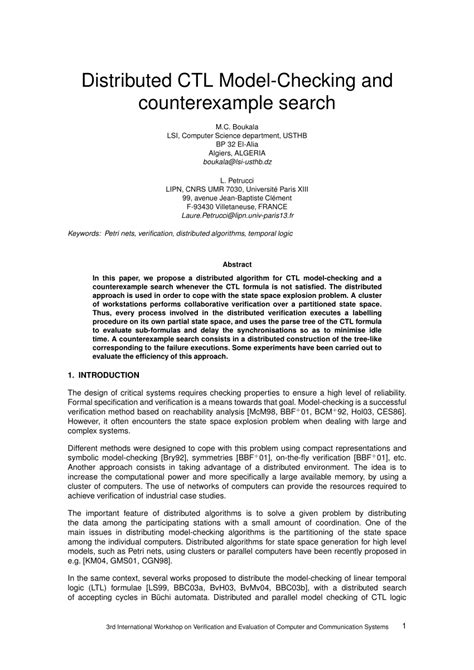 pdf distributed ctl model checking and counterexample search