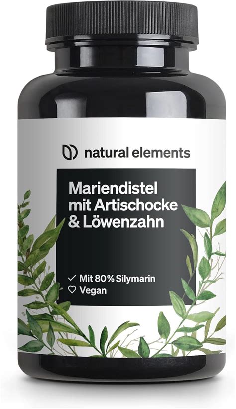 Mariendistel Artischocke Löwenzahn Komplex 120 Kapseln Hochdosiert