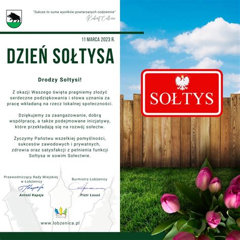 Najlepsze życzenia z okazji Dnia Sołtysa Aktualności Urząd Miejski