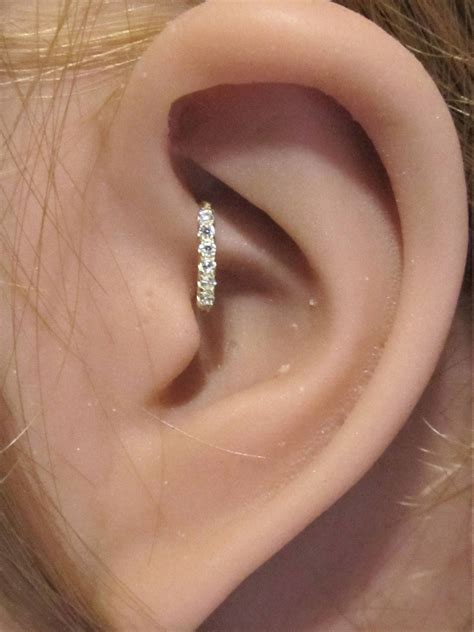 14k Solid Yellow Gold Ultimate Daith Piercing Hoop Etsy