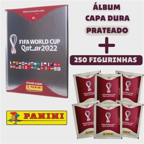 Box Lbum Capa Dura Prata Copa Mundo Qatar Figurinhas Em