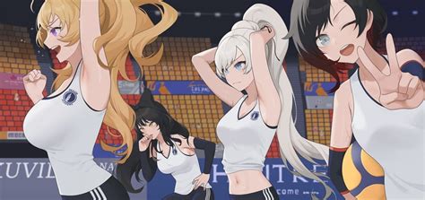 Ruby Rose Weiss Schnee Yang Xiao Long And Blake Belladonna Rwby