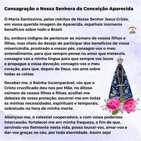 Consagração a Nossa Senhora Aparecida Nossa senhora aparecida