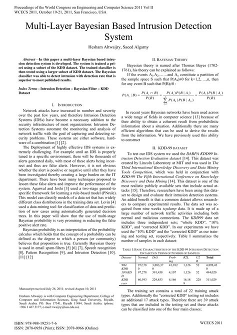 pdf bayesian based intrusion detection system