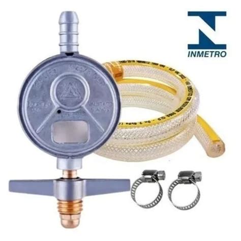 Kit Registro Regulador Gás Cozinha Aliança Mangueira 1 00 abraçadeira