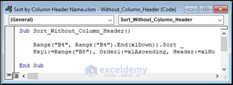 How To Sort By Column Header Name Using Vba In Excel Ways