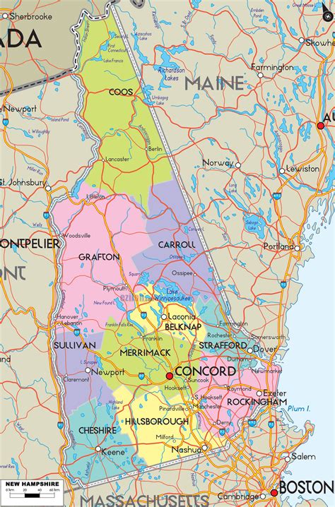 New Hampshire Political Map