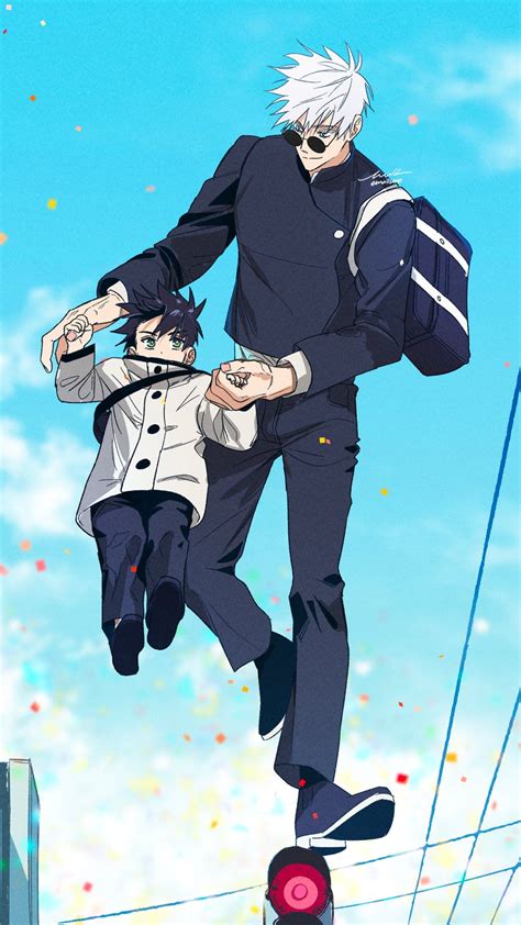 Gojou Satoru And Fushiguro Megumi Jujutsu Kaisen Drawn By Email2140