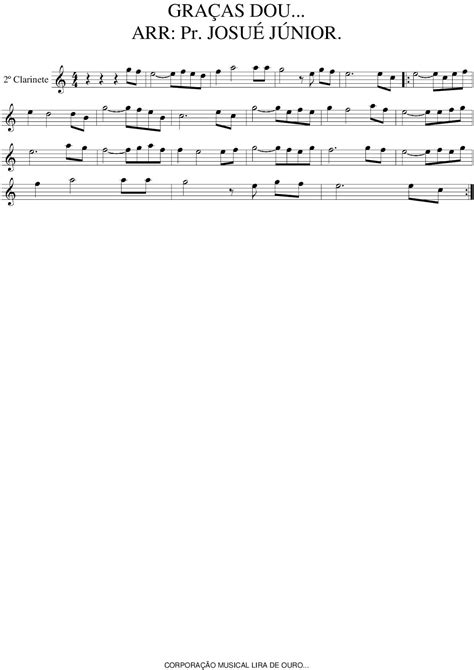 PARTITURAS PARA BANDA DE MÚSICA EVANGÉLICA ARRANJO DO HINO GRAÇAS DOU