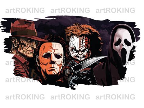 Halloween Characters Svg Horror Svg Scream Mike Myers Freddy Krueger