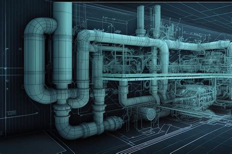 Premium Ai Image Highquality Industrial Building Pipeline Diagram